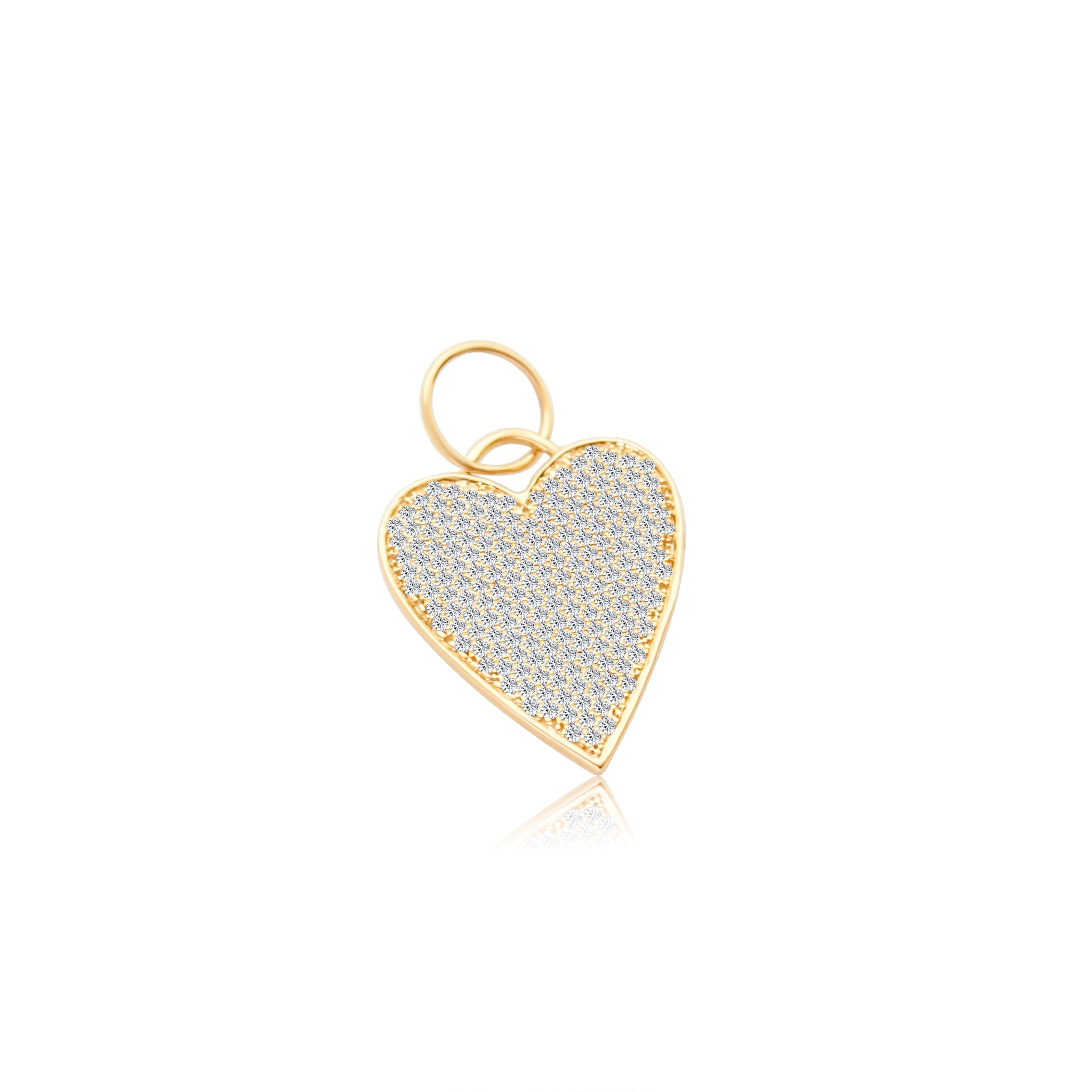 Pave Diamond Heart Charm – S. Bell Designs